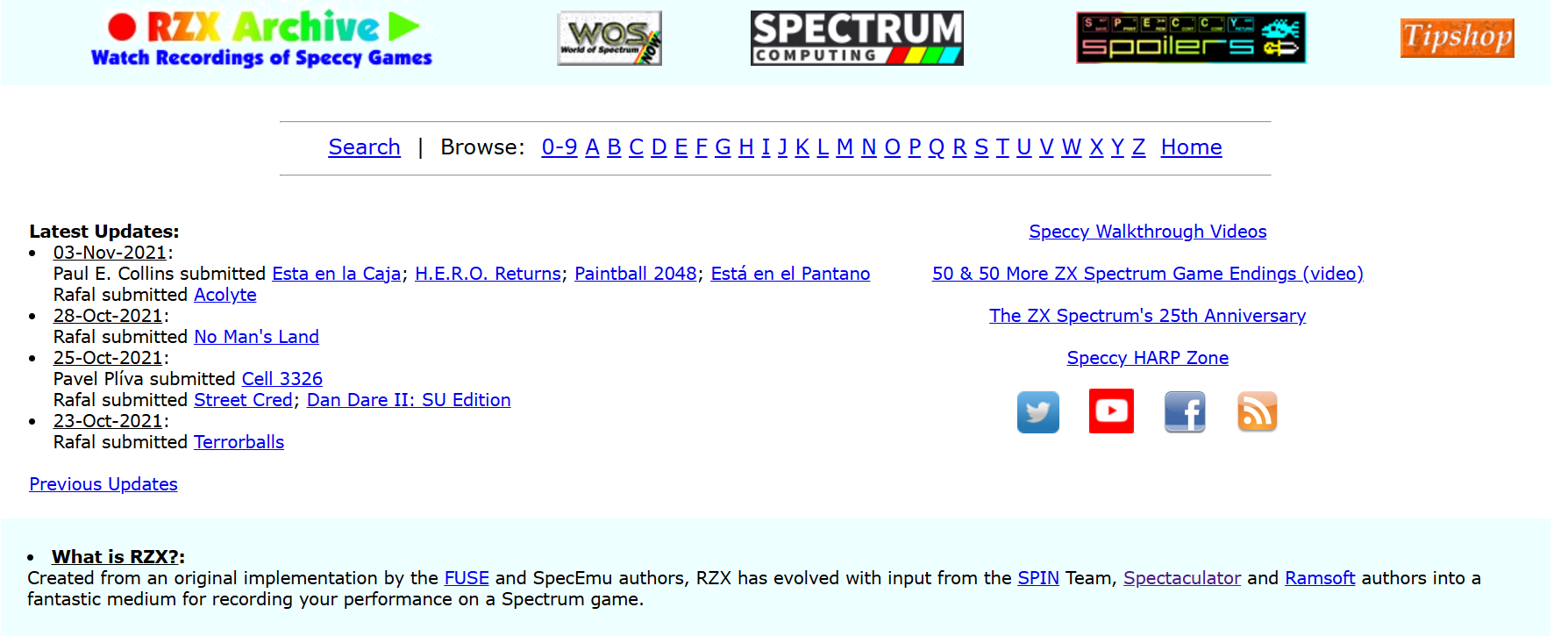 RZX Archive [Sinclair ZX Spectrum] – Jungsis Corner